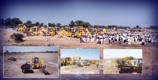 How were the JCB machines of Saurashtra Jaldhara Trust given to the ...